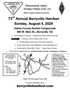 Hamfest Flyer – Shenandoah Valley Amateur Radio Club
